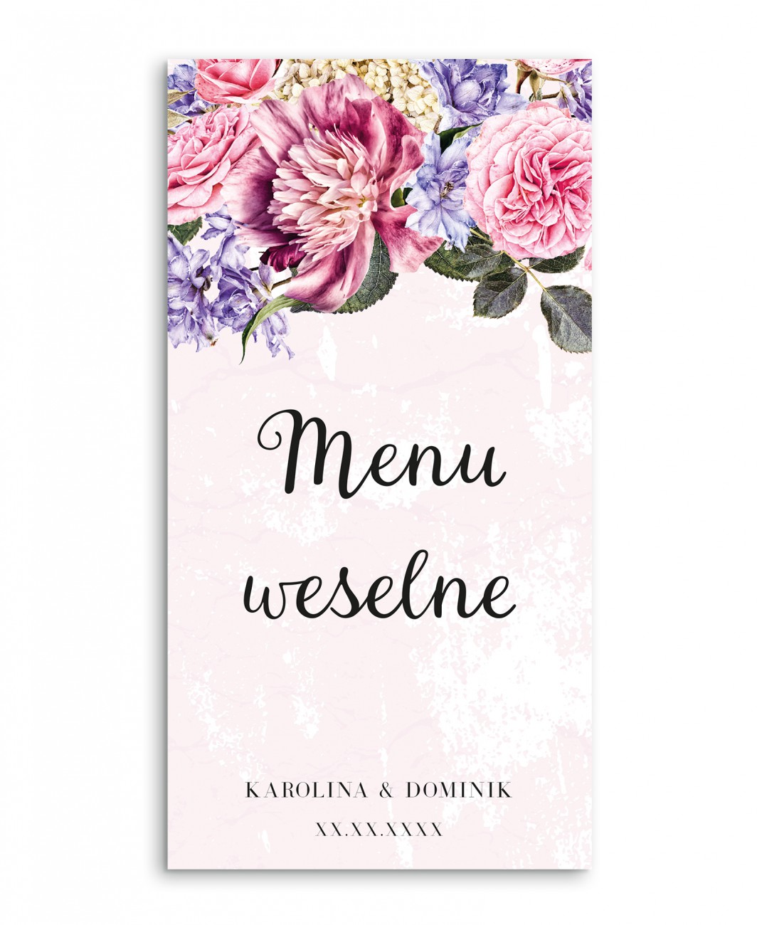 Menu weselne klasyczne - składane |PRODUCENT ŚLUBNY